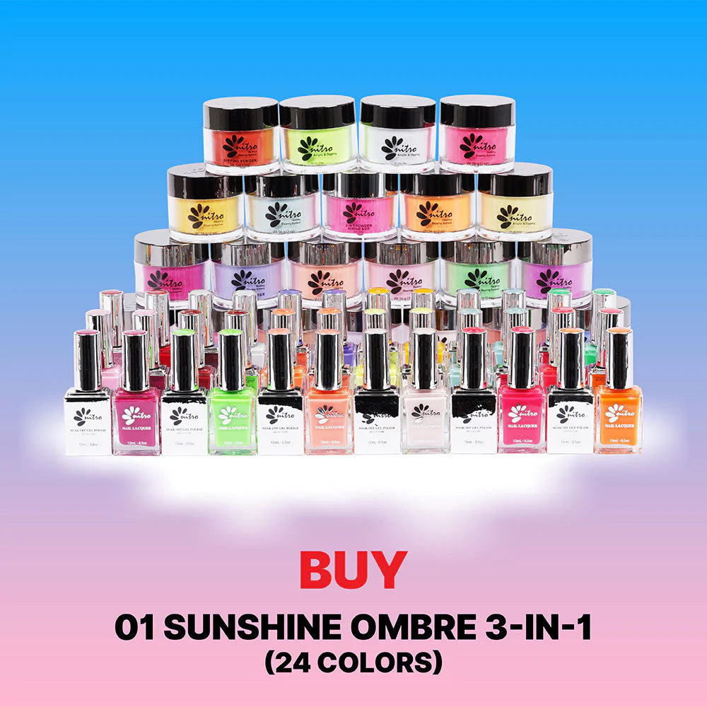 NITRO Sunshine Ombre Collection Matching 3in1 (24 Colors) – NW Beauty ...